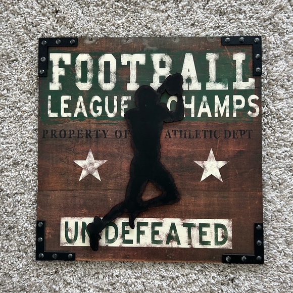 Hobby Lobby | Wall Decor | Football League Champs Wall Art | Poshmark